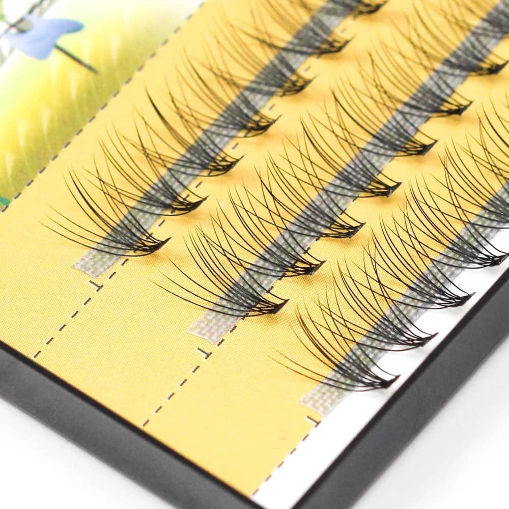 Nesura False Eyelash individual Eyelash 60 pcs 6mm to 14mm Deep Black ...