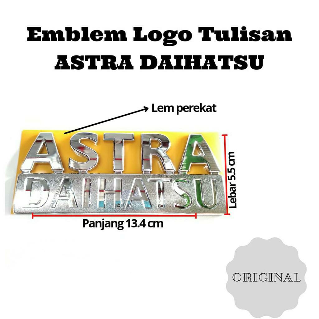 (ACC_KITA) ORIGINAL CHROME ASTRA DAIHATSU REAR LOGO EMBLEM STICKER ...