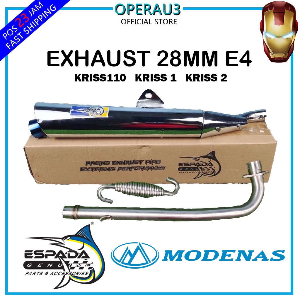 EXHAUST ESPADA E4 KRISS110 / KRISS 1 / KRISS 2 Exhaust RACING Espada 28mm E4 | Shopee Philippines