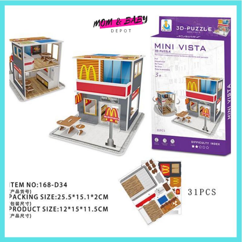 DIY 3D Puzzle Restaurants | Shopee Philippines