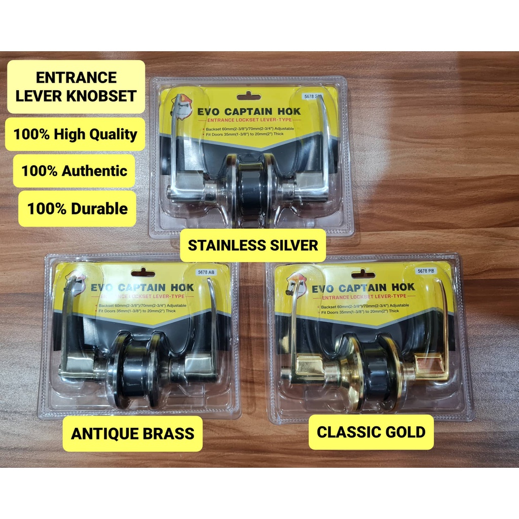 EVO Lever Type Doorknob Entrance Lockset Exquisite Door Locks Stainless ...