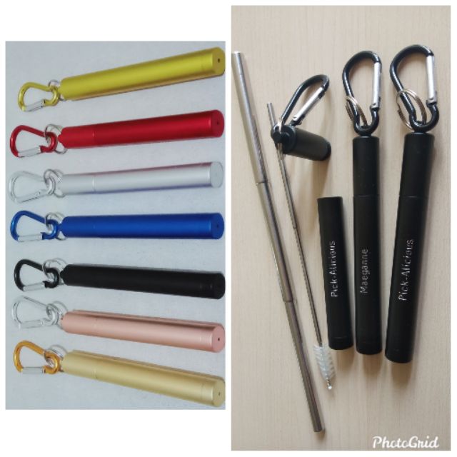 Personalized Collapsible Straw (name engrave) | Shopee Philippines