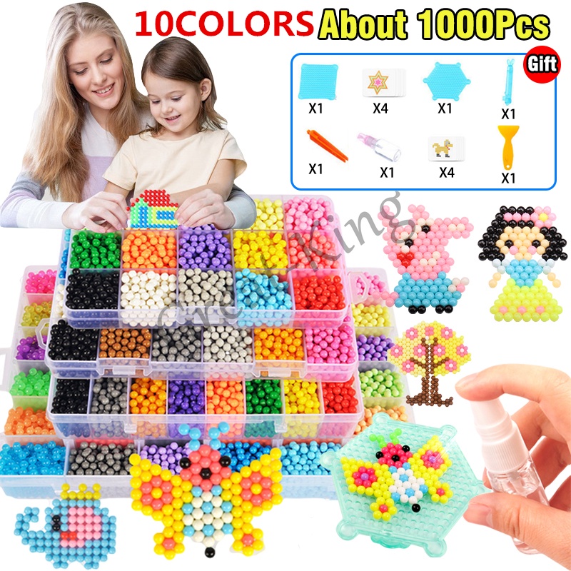 DIY Puzzle Beads Toys Water Sticky Beads Crafts Set Bracelet keychains ...