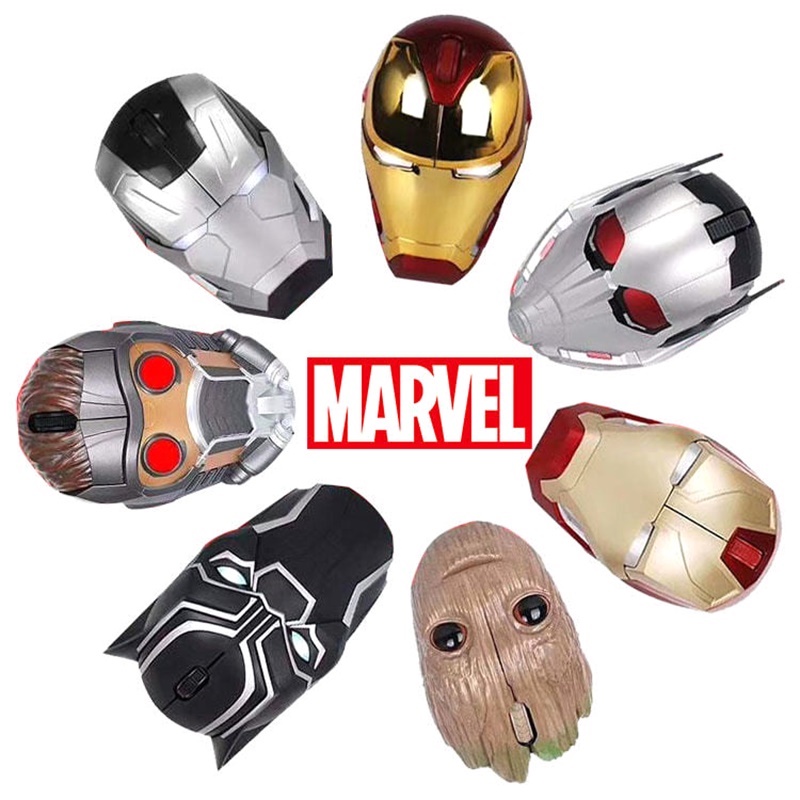 Marvel Avengers Iron Man Black Panther Groot Wireless Gaming Mouse ...