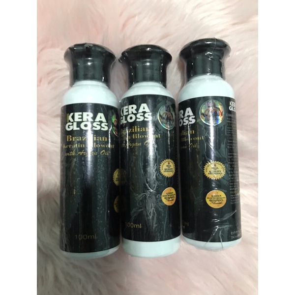 Keragloss Brazillian Keratin Blowout with Argan Oil100ml | Shopee ...