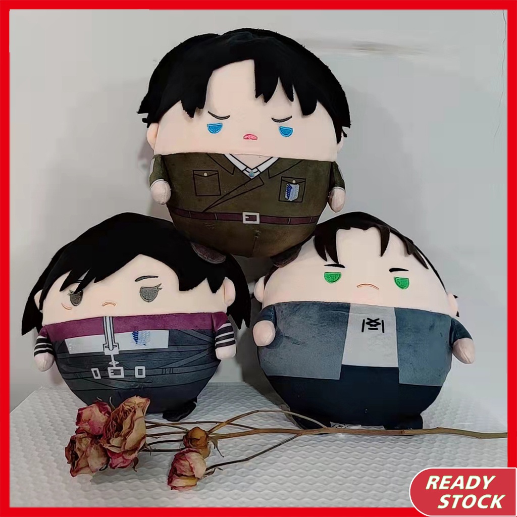 Anime Attack on Titan Plush Doll EREN MIKASA Levi·Ackerman Stuffed Toys ...