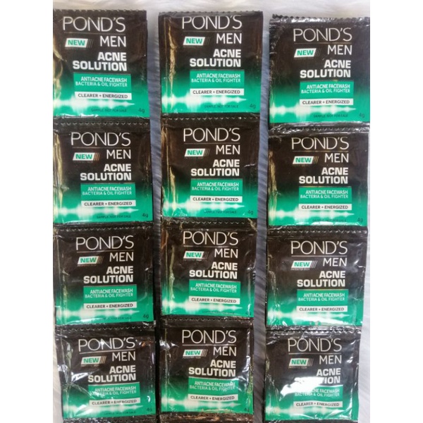 50%OFF Pond's Men Acne Solution, Sachet (12pcs)4g | Shopee Philippines