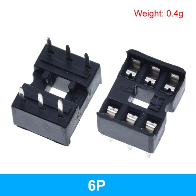 IC Socket 6P/8P/14P/16P/18P/20P/24P/28P DIP IC Seats Adaptor Solder ...