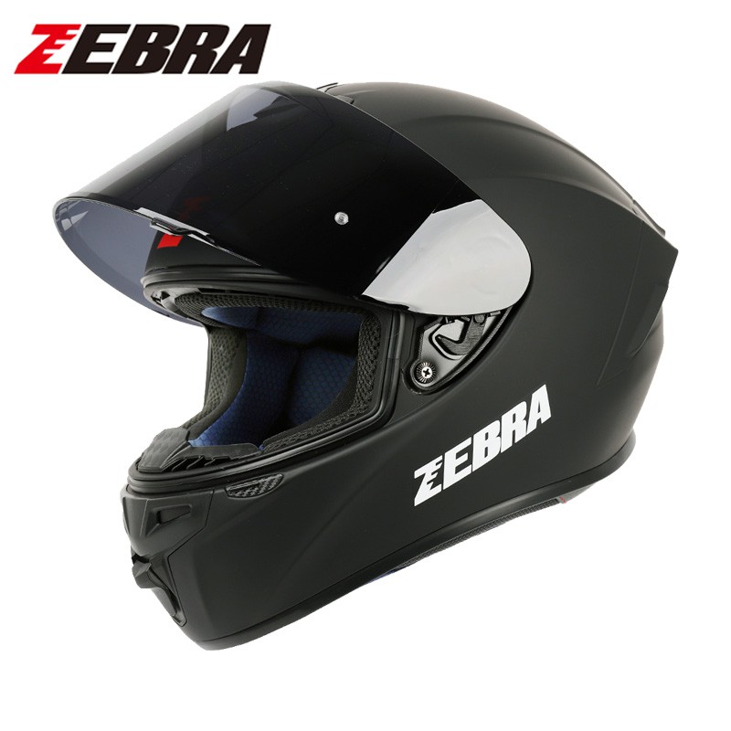 Zebra 152 Plain Men's Full Face Helmet Single Mask Sun Visor Women's ...