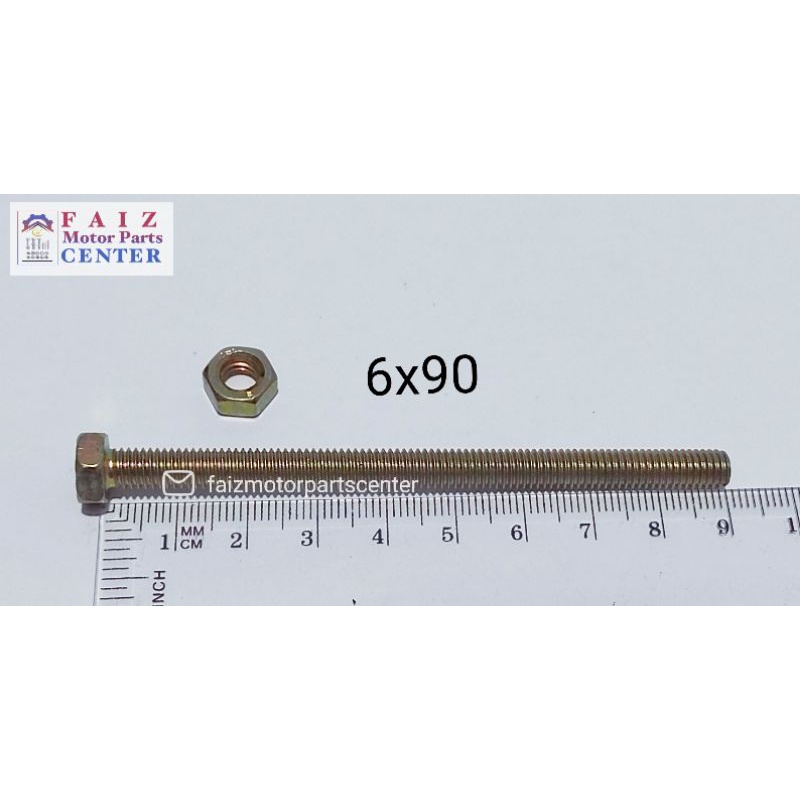 BH. 6x10mm up to 6x100mm (#10 sa yabe /tools)GOLD PLATED HEX BOLT WITH ...
