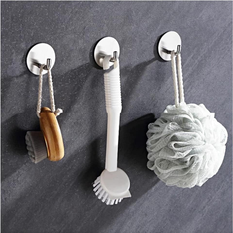 (1pc) Self Adhesive Hooks, Removable Wall Hooks Heavy Duty, Stainless ...