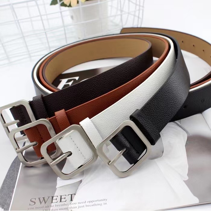 Women's Fashion Belt with square buckle with holes | Shopee Philippines