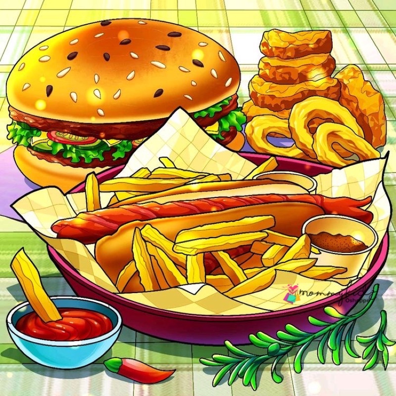 Burger Theme Wall Decor A4 Size Laminated | Shopee Philippines