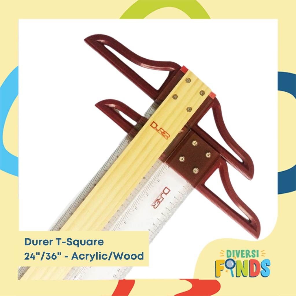 DURER (Previously Rotring) T-Square Wood or Acrylic - 24" or 36"- WITH ...