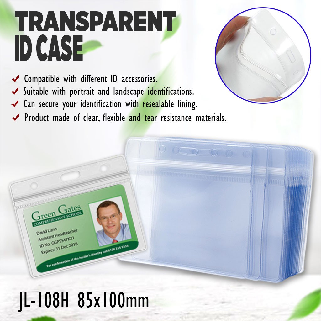 Plastic Transparent ID Case Ziplock [10-50 pcs per order] | Shopee ...