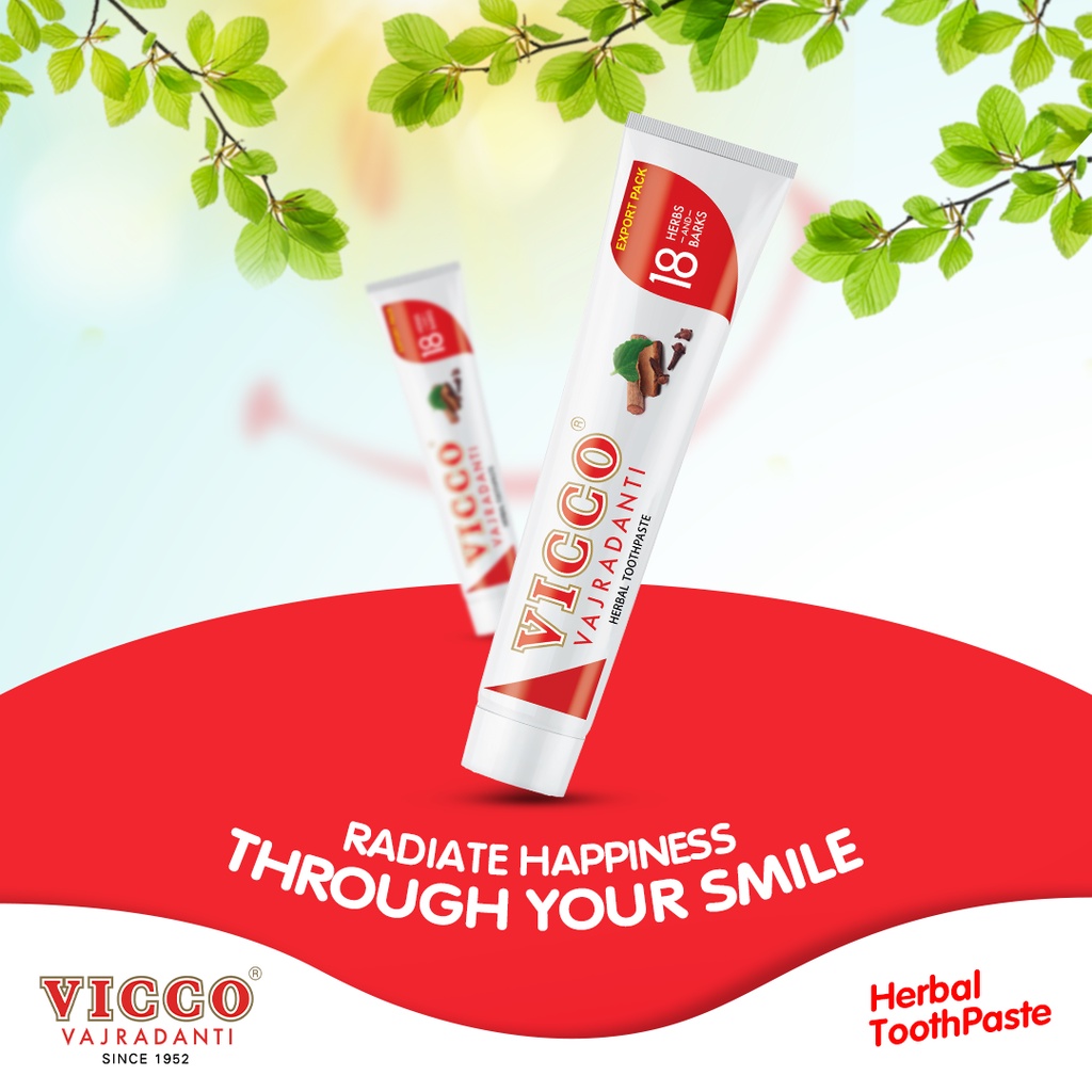 VICCO Original Herbal Toothpaste 100g - HALAL Certified & Fluoride-Free ...