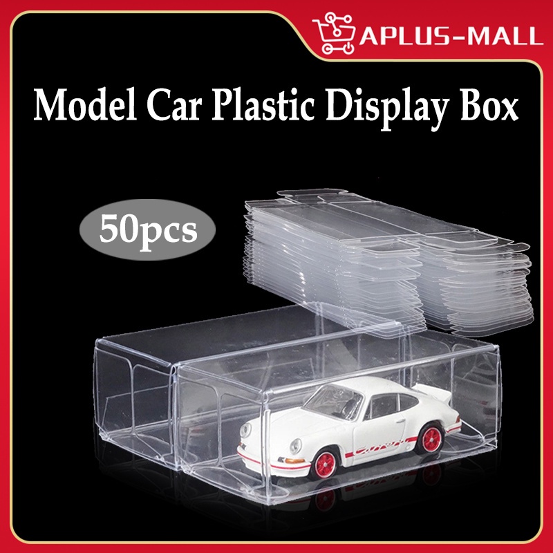 50pcs Transparent 1/64 Model Car Display Box Toy Car Model Storage Box ...