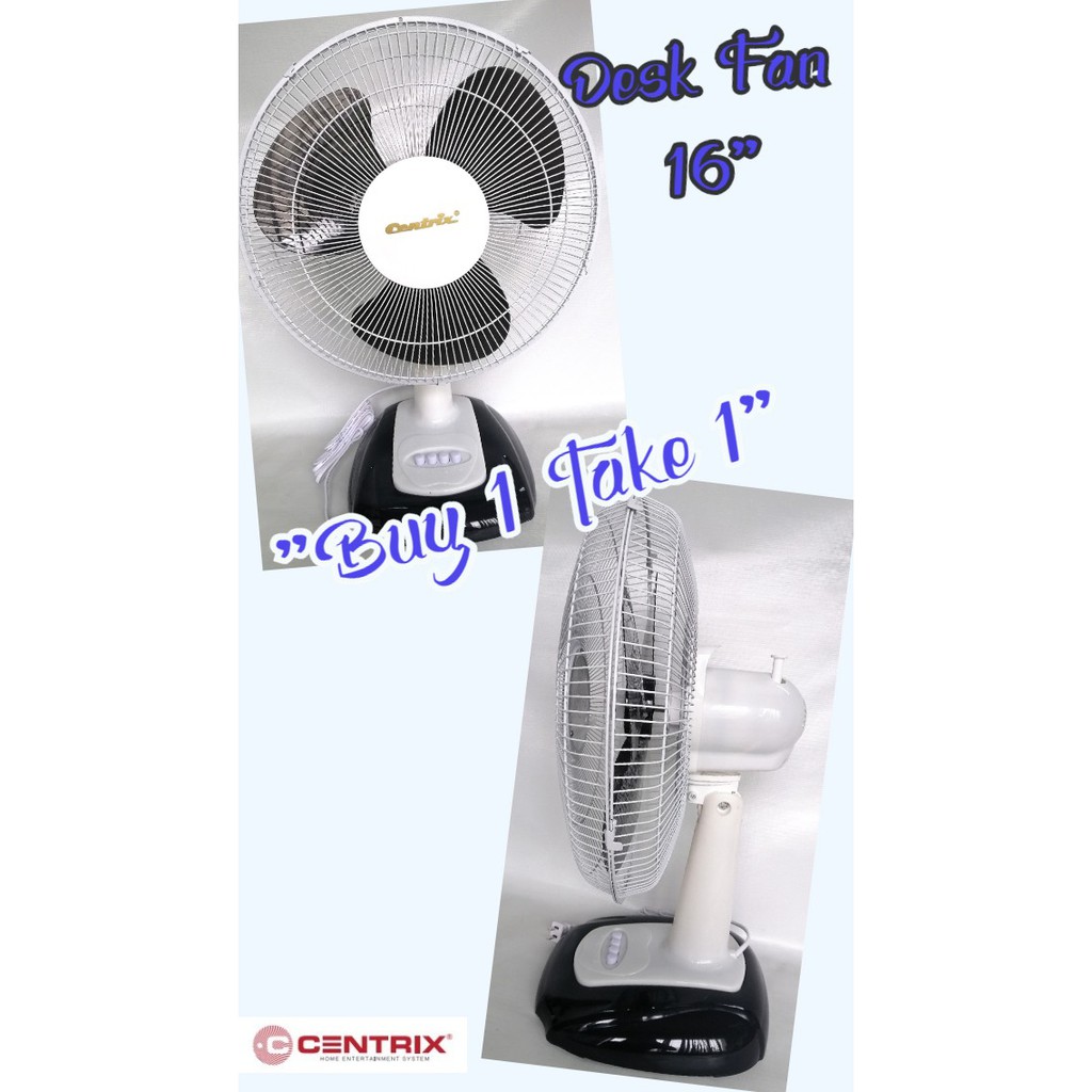 CENTRIX BUY 1 TAKE 1 DESK FAN 16" (BLACK) | Shopee Philippines