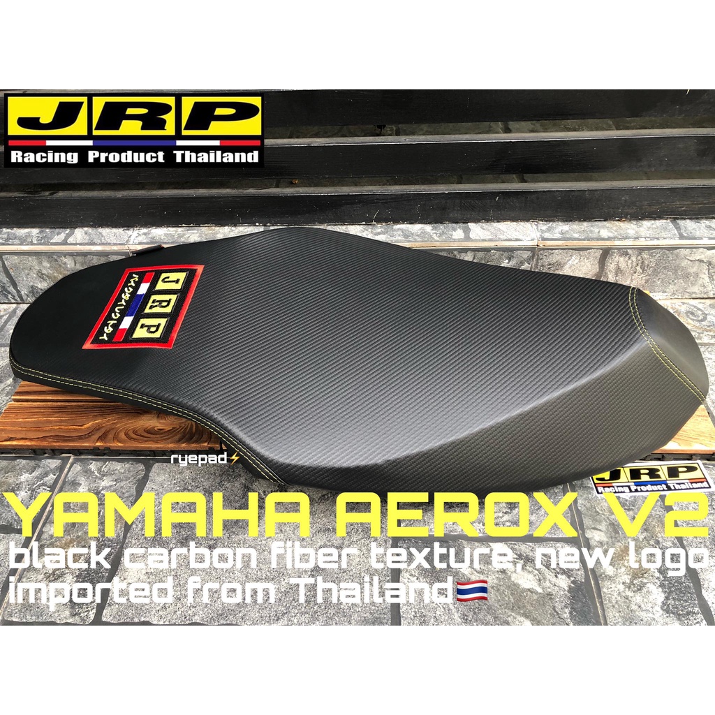 JRP THAILAND FLAT SEAT - YAMAHA AEROX V2 / BLACK CARBON FIBER TEXTURE ...