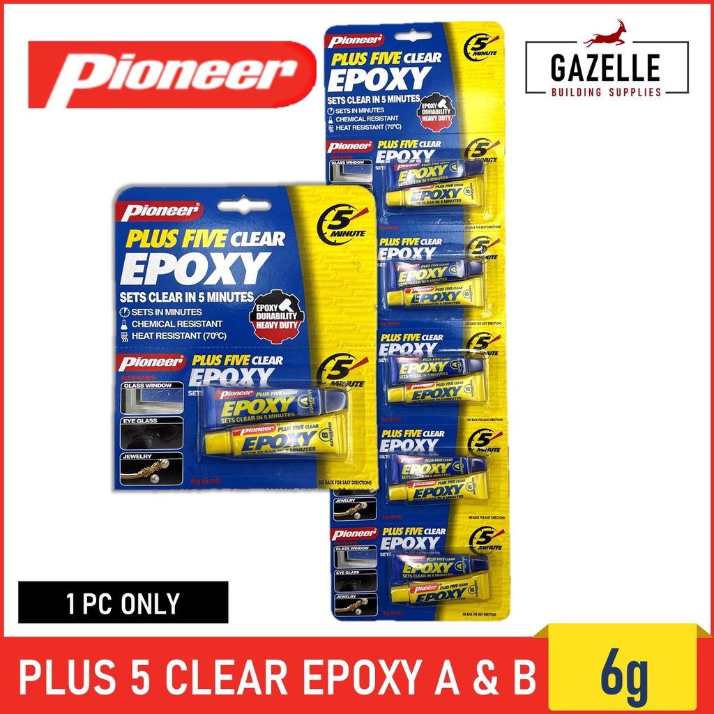 Pioneer Plus Five Clear Epoxy Set A & B 15ml Durasteel Epoxy Set 35g ...