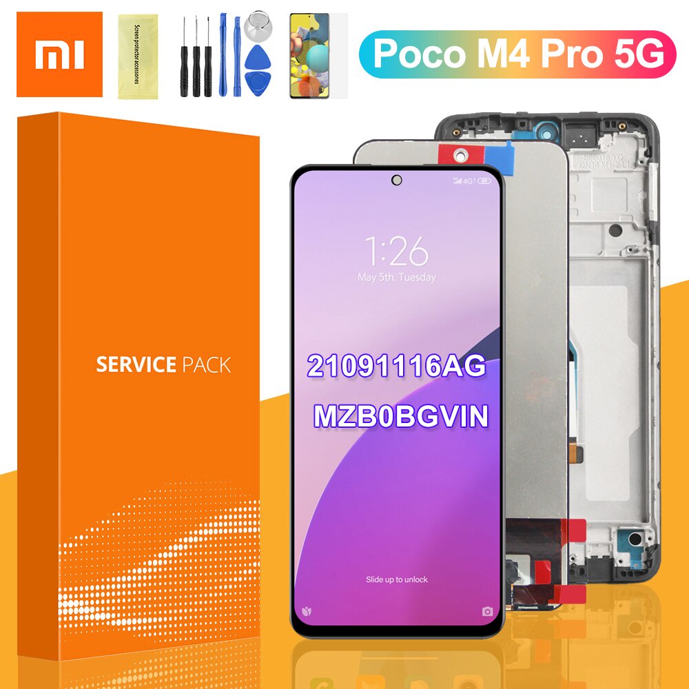6.6" New Original For Xiaomi Poco M4 Pro LCD 10 Touches Screen Digitizer Replace For Poco M4 Pro ...