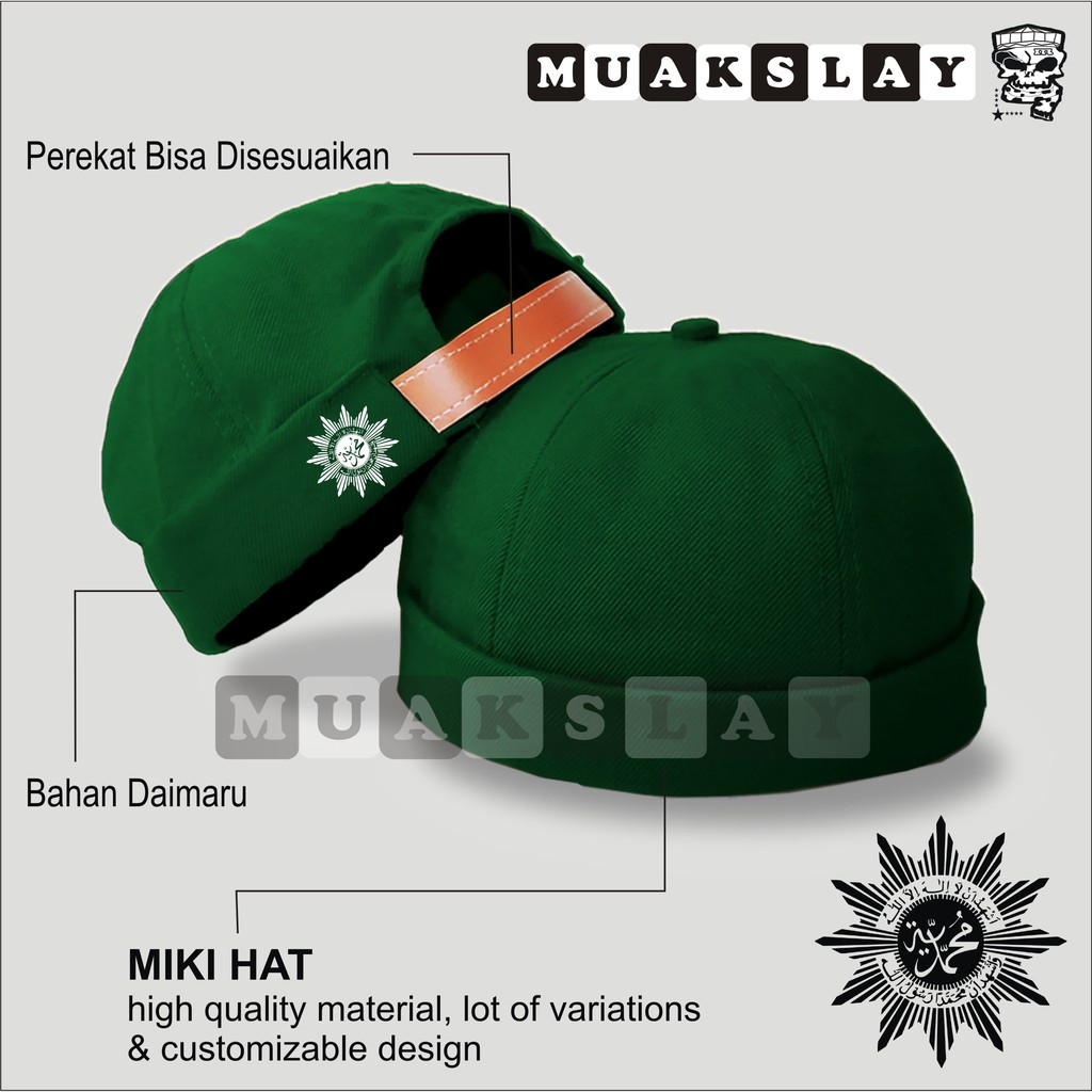 Miki Hat Caps Adult Miki Hats Miki Hat Caps MUHAMMADIYAH LOGO OR CUSTOM ...
