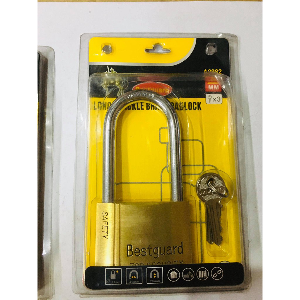BRASS PADLOCK 70" LONG SHACKLE (A2982) | Shopee Philippines