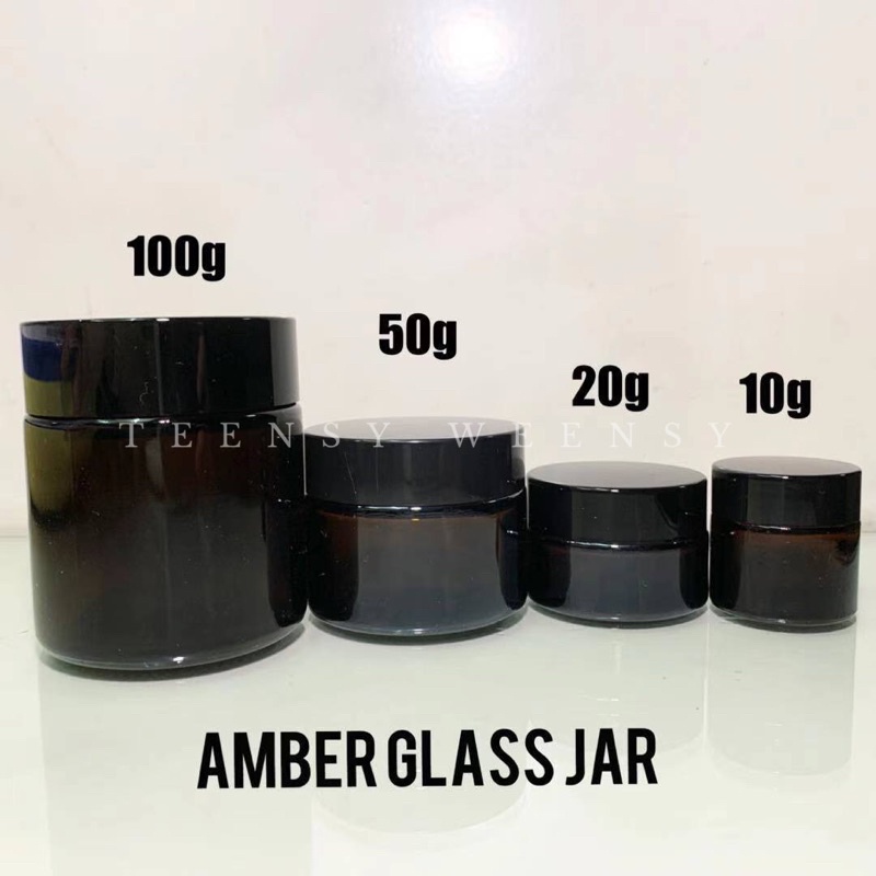 10g / 20g / 50g / 100g Amber Glass Jar with Inner lid | Shopee Philippines