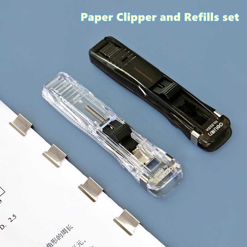 Paper Clipper and Refills Set Reusable Mini Binder No Hole Binding ...