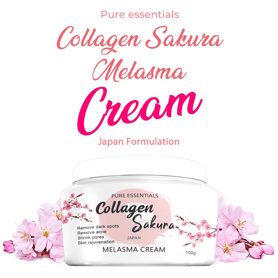 Collagen Sakura Melasma Cream 100g with Sunscreen for All Types of Skin ...