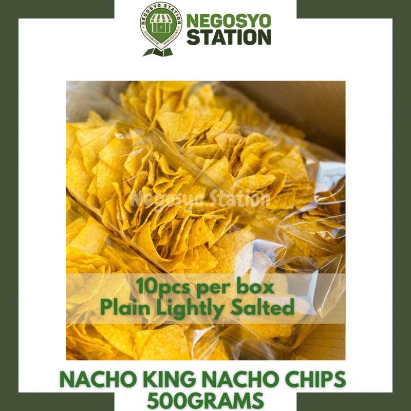 10pcs NACHO KING NACHO CHIPS PLAIN 1BOX (10pcs) 500grams per pack ...