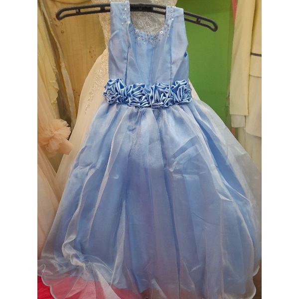 POWDER BLUE FLOWER GIRL DRESS | Shopee Philippines