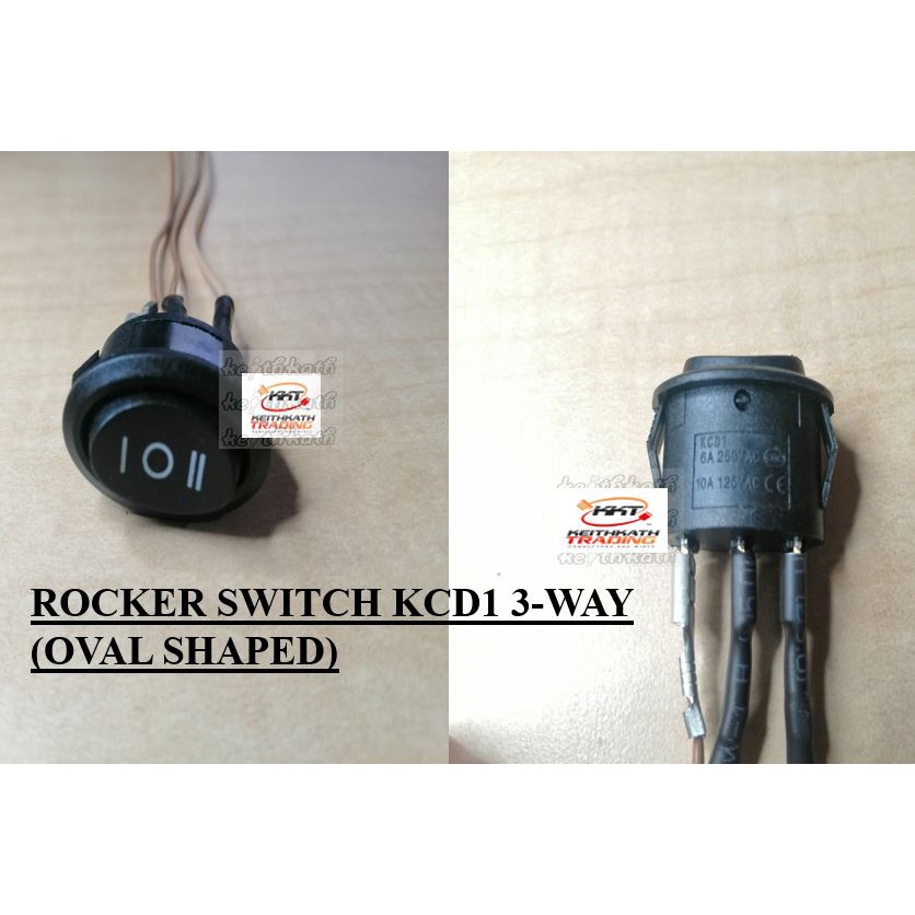 Rocker Switch KCD1 3-Way Set (Oval Shaped) -Heavy Duty | Shopee Philippines
