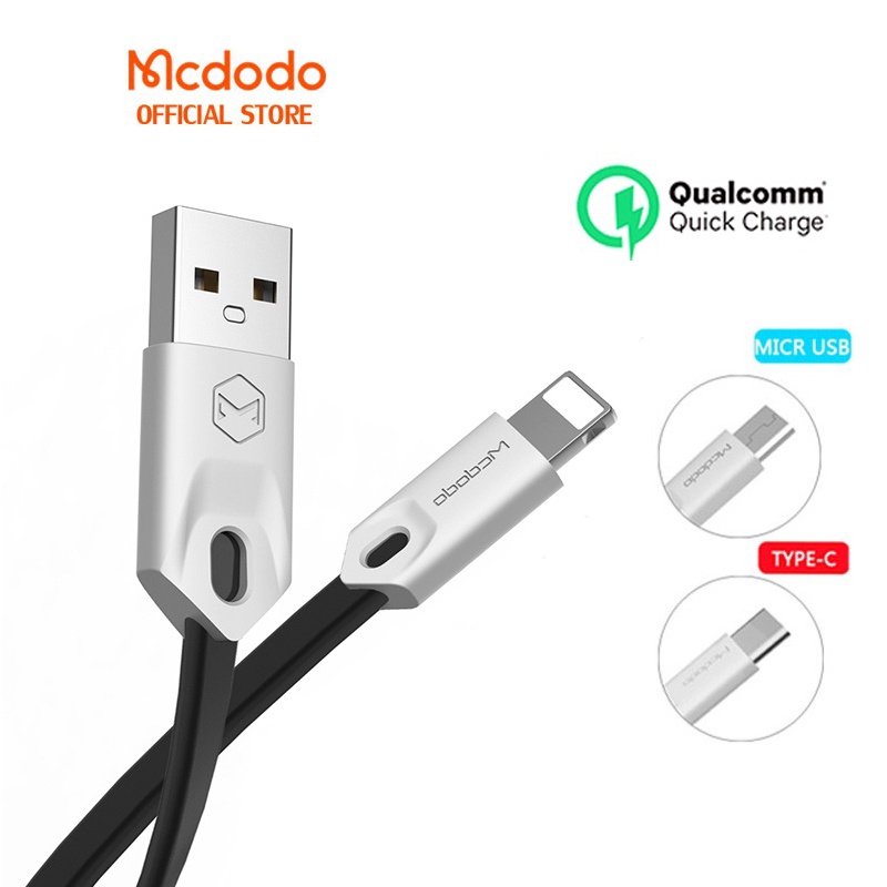 Mcdodo Fast Charging Cable 1m iPhon Type C Micro USB Support Compatible ...