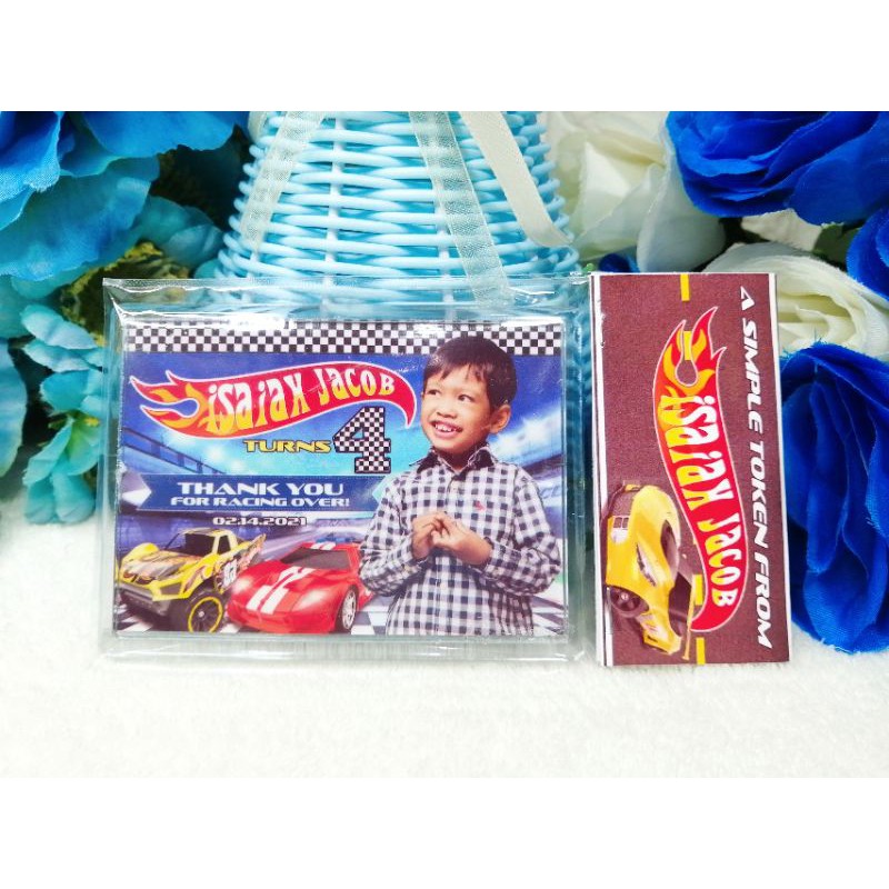 10 pcs Hot Wheels Theme Acrylic Ref Magnet Souvenirs / Giveaways ...
