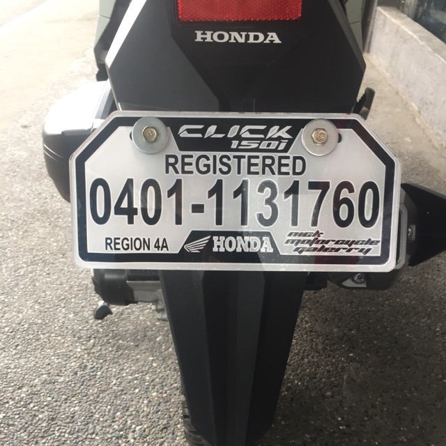 Customize Acrylic Plate for all Motorcycle/Temporary Plate | Shopee ...