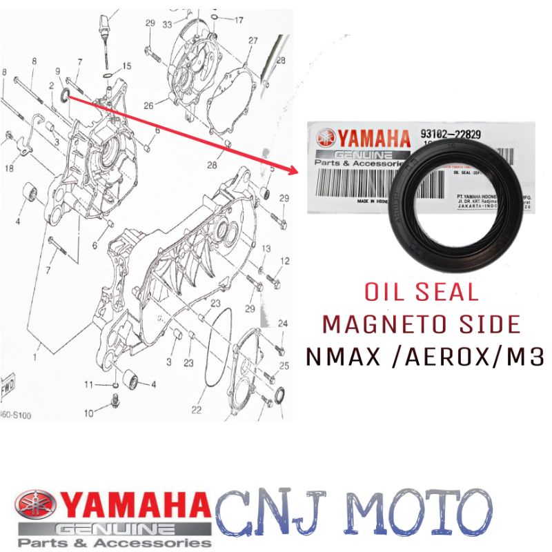 OIL SEAL MAGNETO SIDE ( NMAX/ AEROX/ M3) | Shopee Philippines