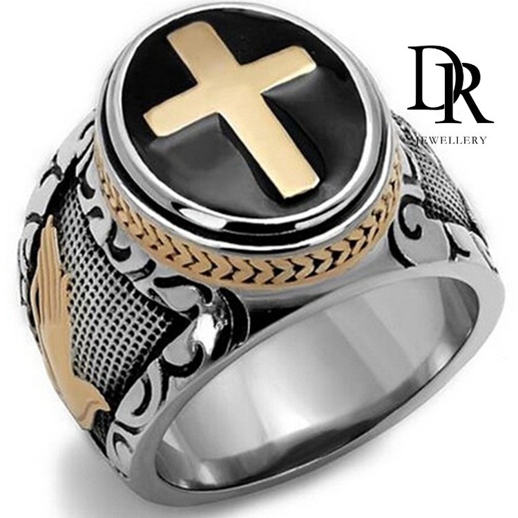 DR Jewelry Fashion Korean Accessories Paddy Cross Gold Personality ...