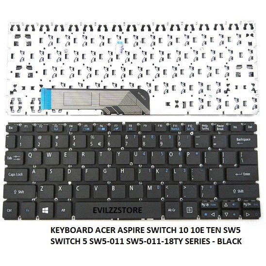ACER LAPTOP KEYBOARD ASPIRE SWITCH 10 10E TEN SW5 SWITCH 5 SW5-011 SW5 ...