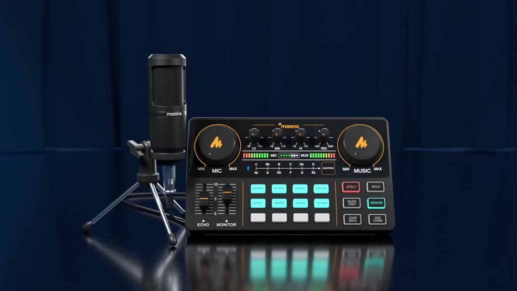 Maono AU-AM200 Professional Sound Card Audio Interface Mixer with ...