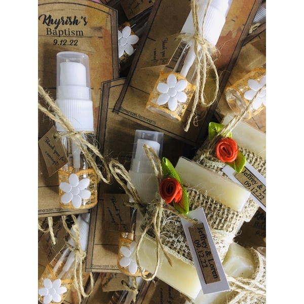 Rustic design Soap & Alcoperfume souvenir/giveaways | Shopee Philippines