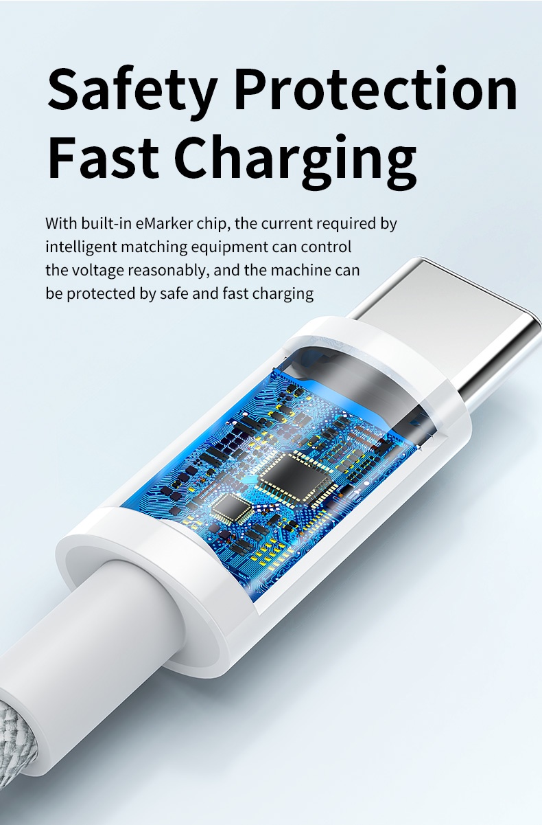Rock Space R6 Type C to Type C 100W PD Fast Charging Cable 100cm 200cm ...