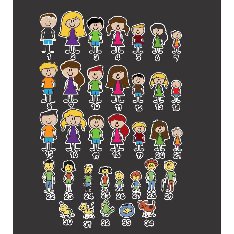 Family Sticker with Name (Sold per Pc) | Shopee Philippines