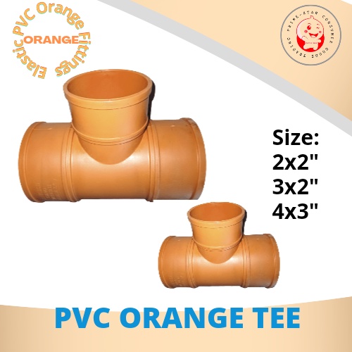 PVC Sanitech Orange Tee (2x2", 3x2", 4x3") | Shopee Philippines