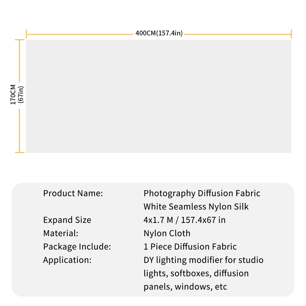 Selens Diffusion Fabric Nylon Silk White Seamless Soft Light Cloth for ...
