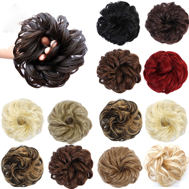 Bridal hair accessories Hair ring Wig ball head Fluffy head rope ...