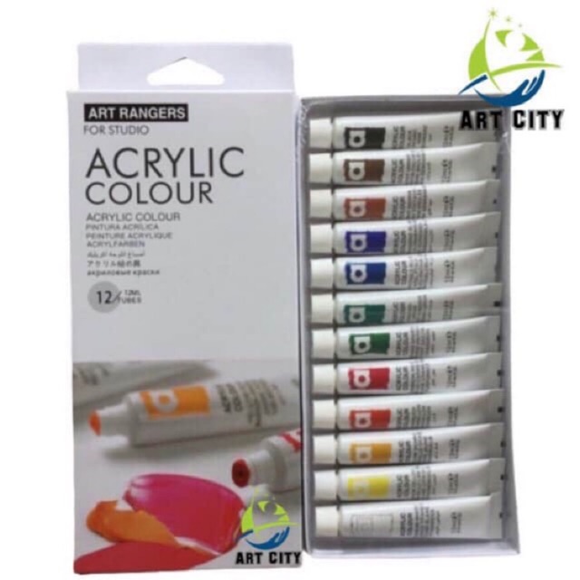 Art Ranger Acrylic Colour Paint Set (12x12ml) | Shopee Philippines