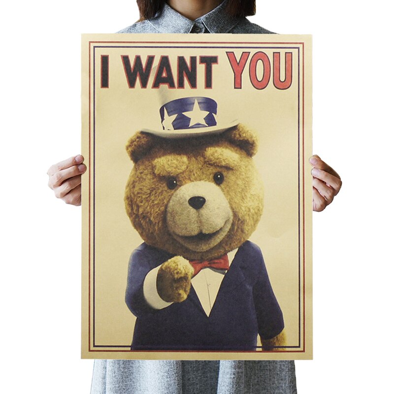 Teddy Bear Funny Posters Motivational Posters Sitting Room Adornment ...
