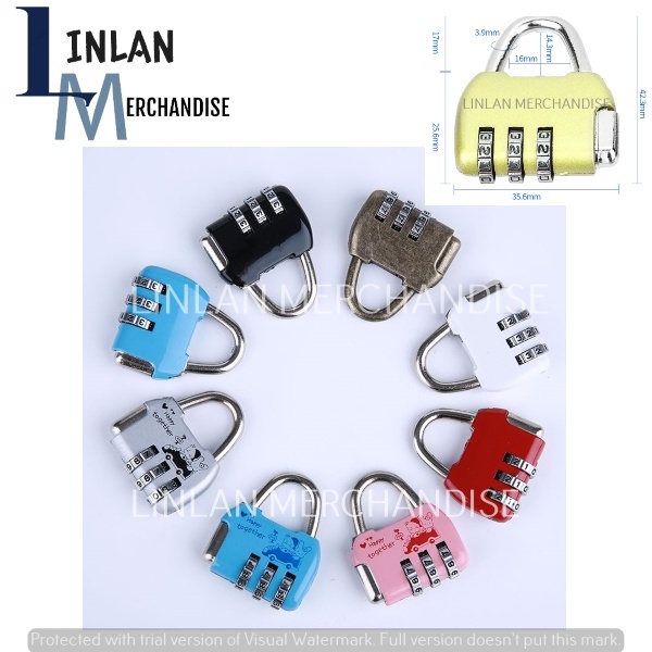 1 PC 3 Digit Resettable Combination Padlock 1124 | Shopee Philippines
