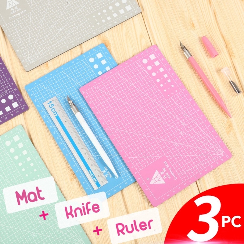 Multi-functional A5 Cutting tool set 3pcs cutting mat cutting knife ...